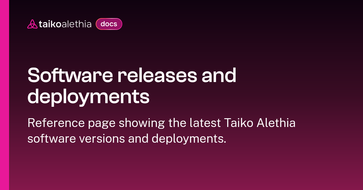 Software releases and Deployments | Docs