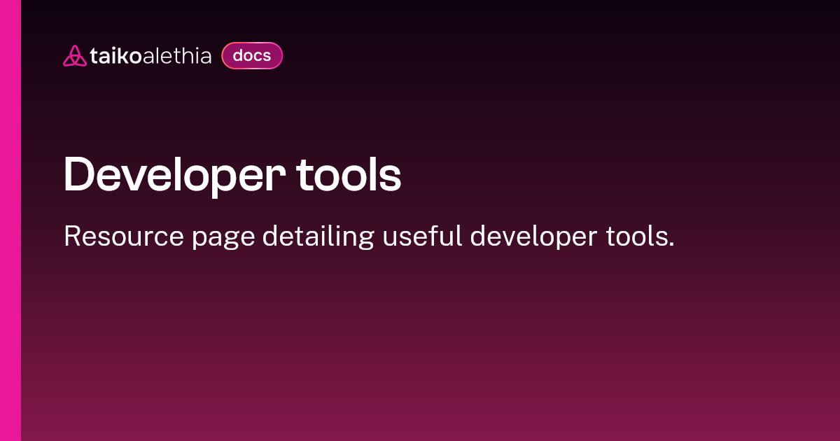 Developer tools | Docs