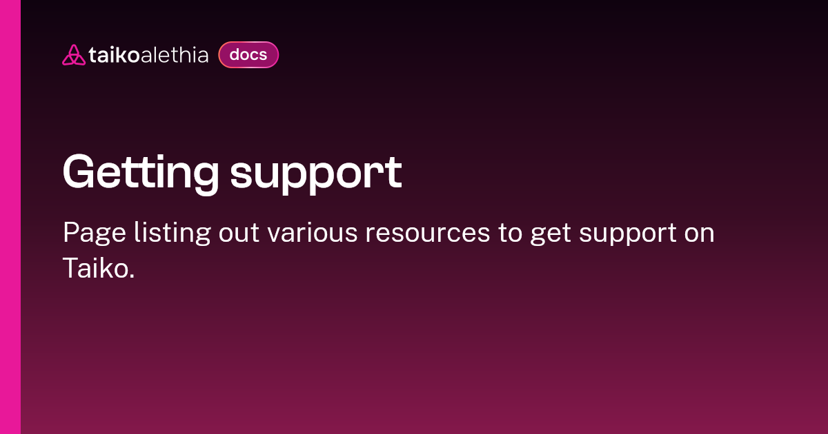 Getting support | Docs